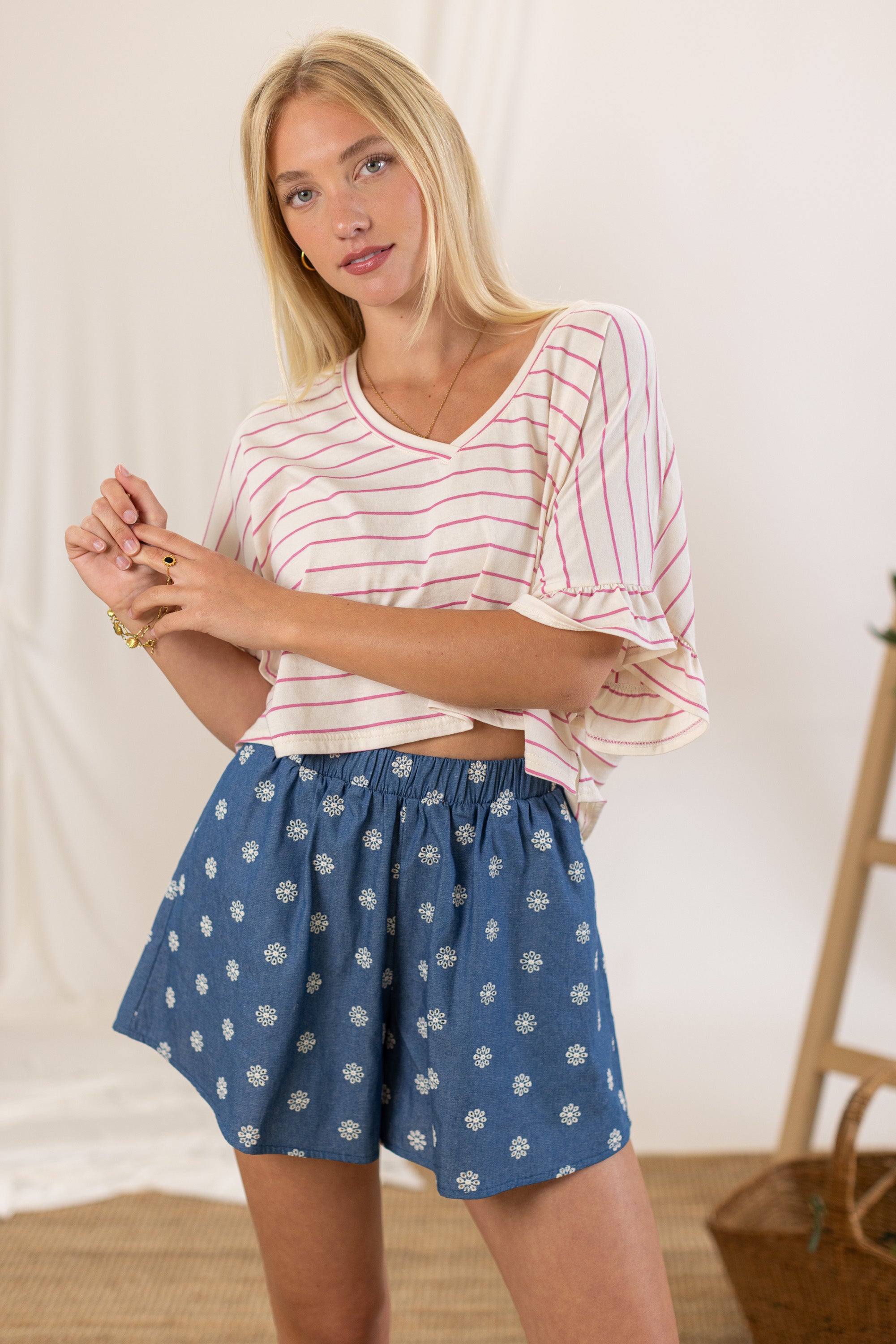 Shorts Rowan Denim Daisies